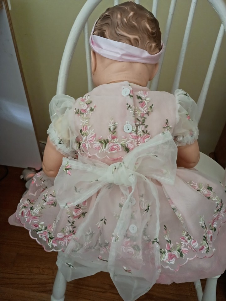 Vintage Effanbee Baby Doll Open Mouth Smile Oilcloth Body 21" | eBay