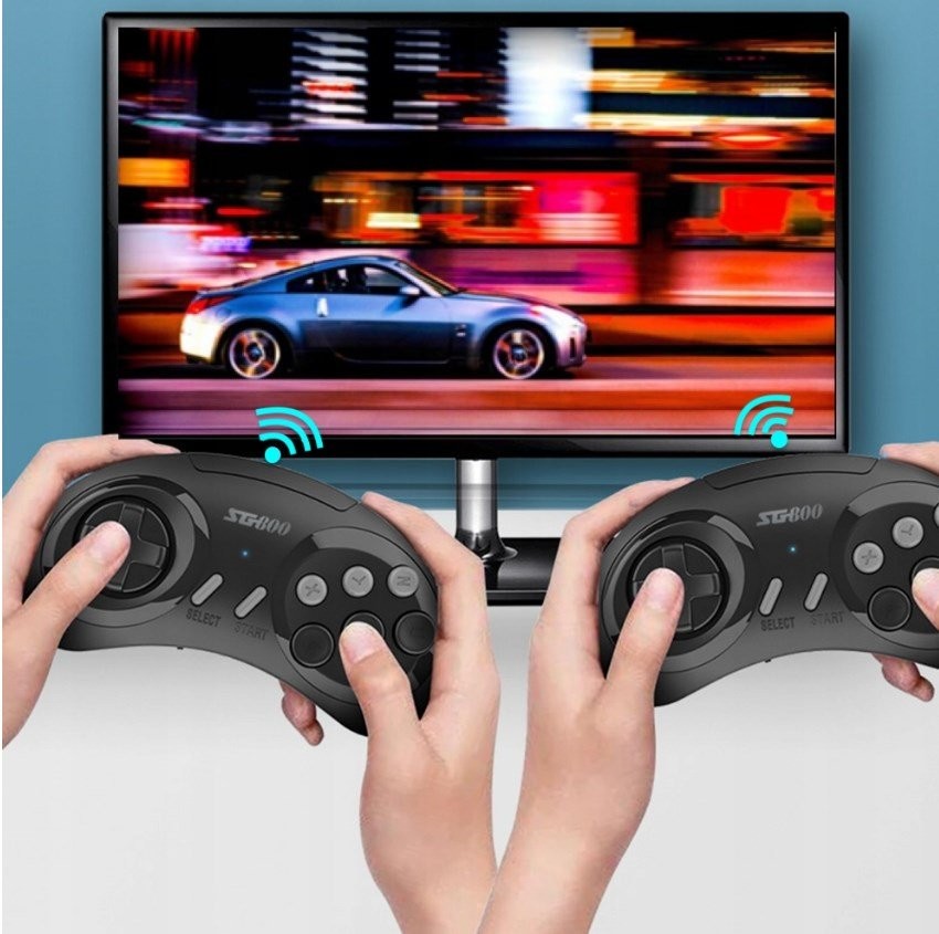 Wireless HDMI 4K TV Game Stick Console Built-in 64GB 30000+Retro Games+ ...