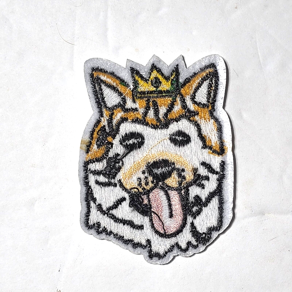 King Shiba Inu Crown Tongue Dog Clothing Patch Unbranded 3" New Unused ...