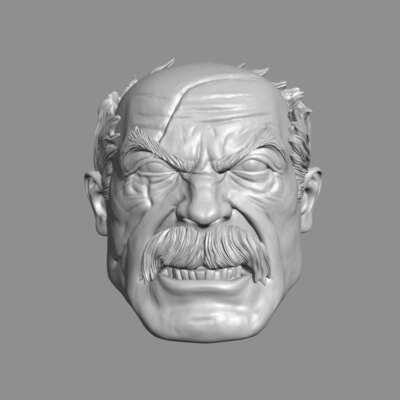 Conquest v1 Angry Invincible villain custom head for 4" 6" 7" 12 ...