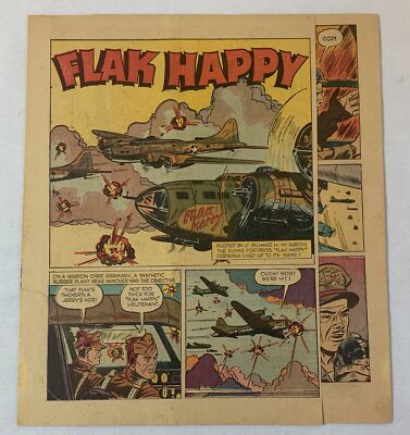 1944 three page cartoon story ~ FLAK HAPPY ~ Lt. Richard H McGibeny | eBay
