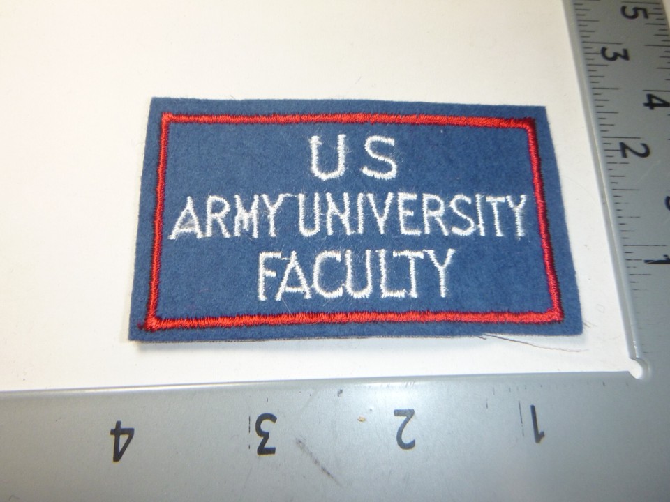 A World War 2 U S Army University Faculty Embroidered Felt C/C Back ...