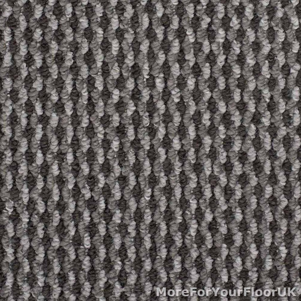 Grey Carpets Twist Berber Loop & Saxony Pile Bedroom Living Room ...