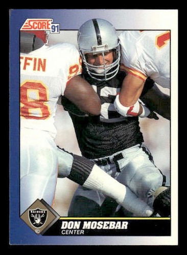 1991 Score #62 Don Mosebar Los Angeles Raiders | eBay