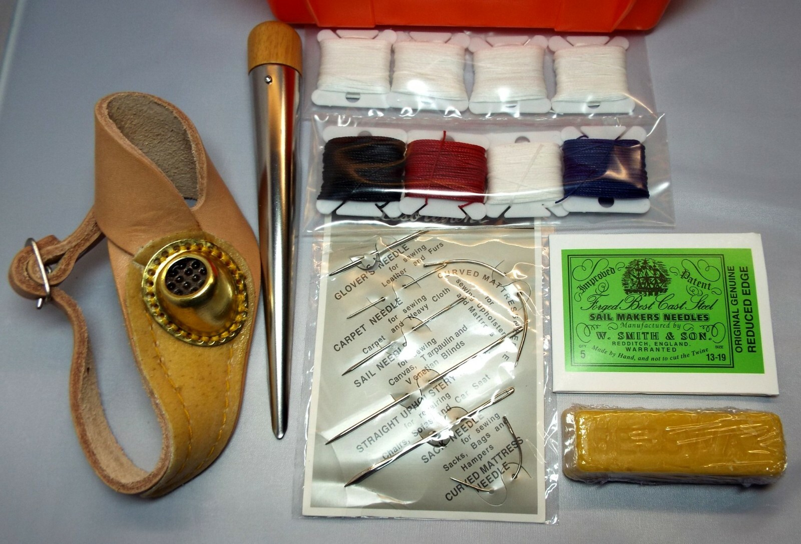 Sailmakers Repair & Rope Splice Kit Inc Needles, RH Adj Palm, Fid, Wax ...