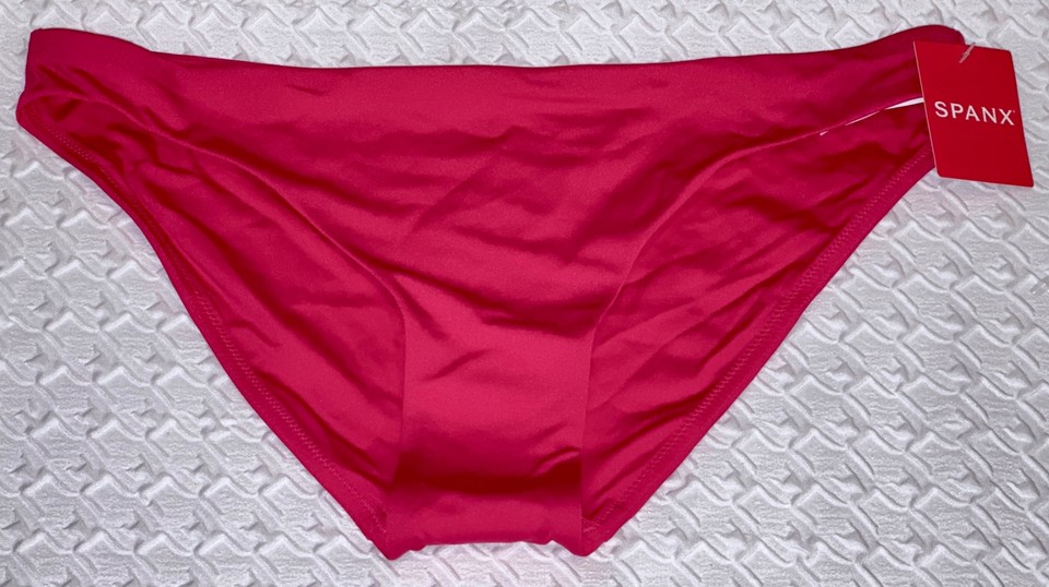 SPANX Hibiscus Pink Classic Bikini Cheeky Swim Bottoms NEW Womens Sz S | eBay