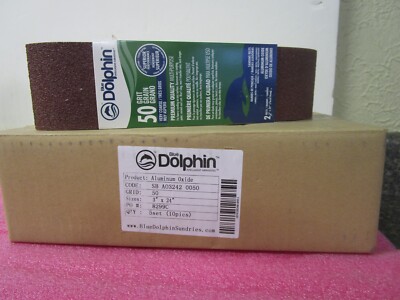 Qty (10) Blue Dolphin 50 Grit Premium Quality Aluminum Oxide Sanding ...