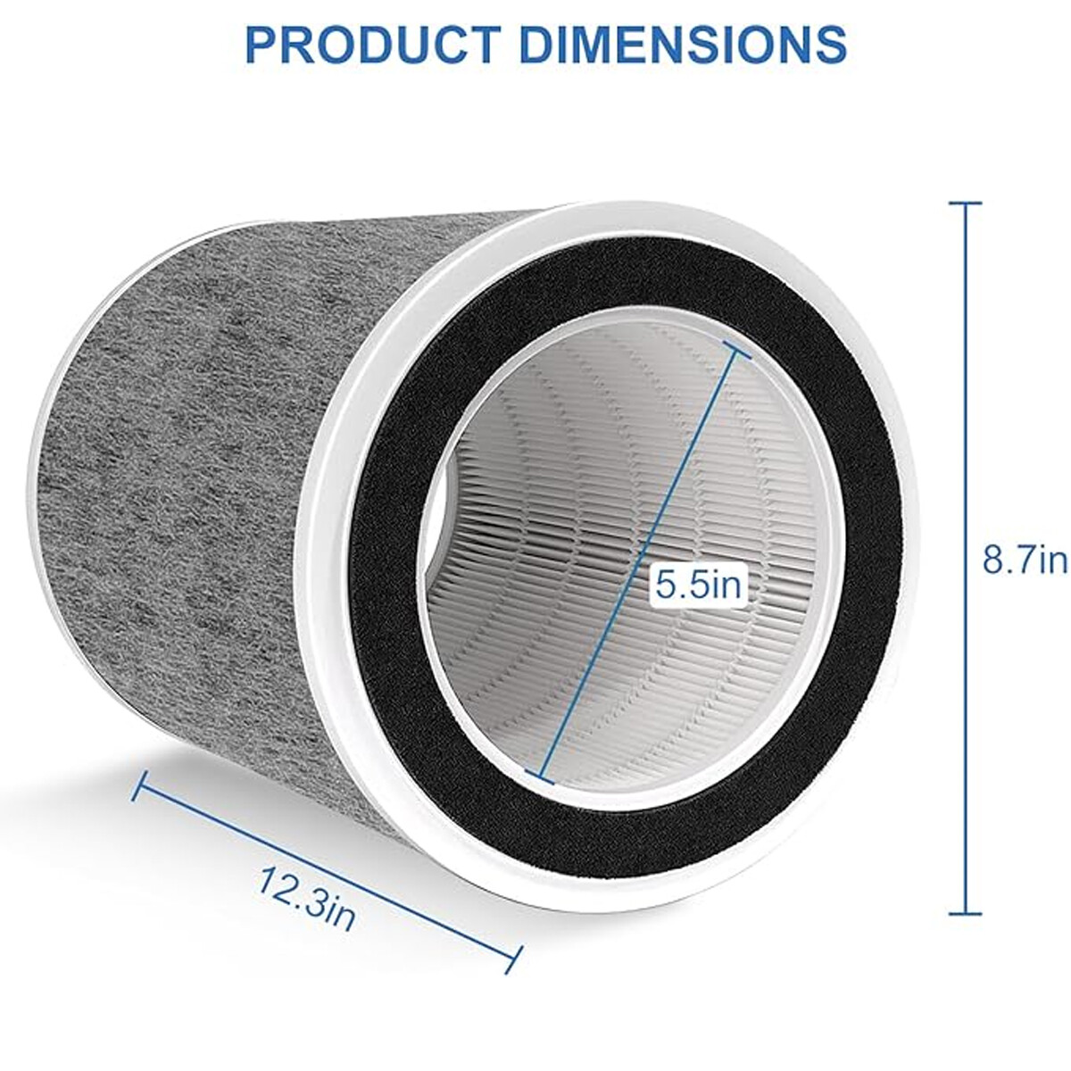 HP202 Replacement Filter Compatible with Shark Air Purifier HE2FKBAS ...