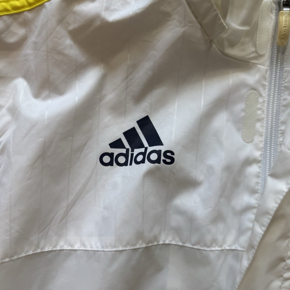Adidas Colombia National Team Windbreaker Jacket White Hooded Soccer ...
