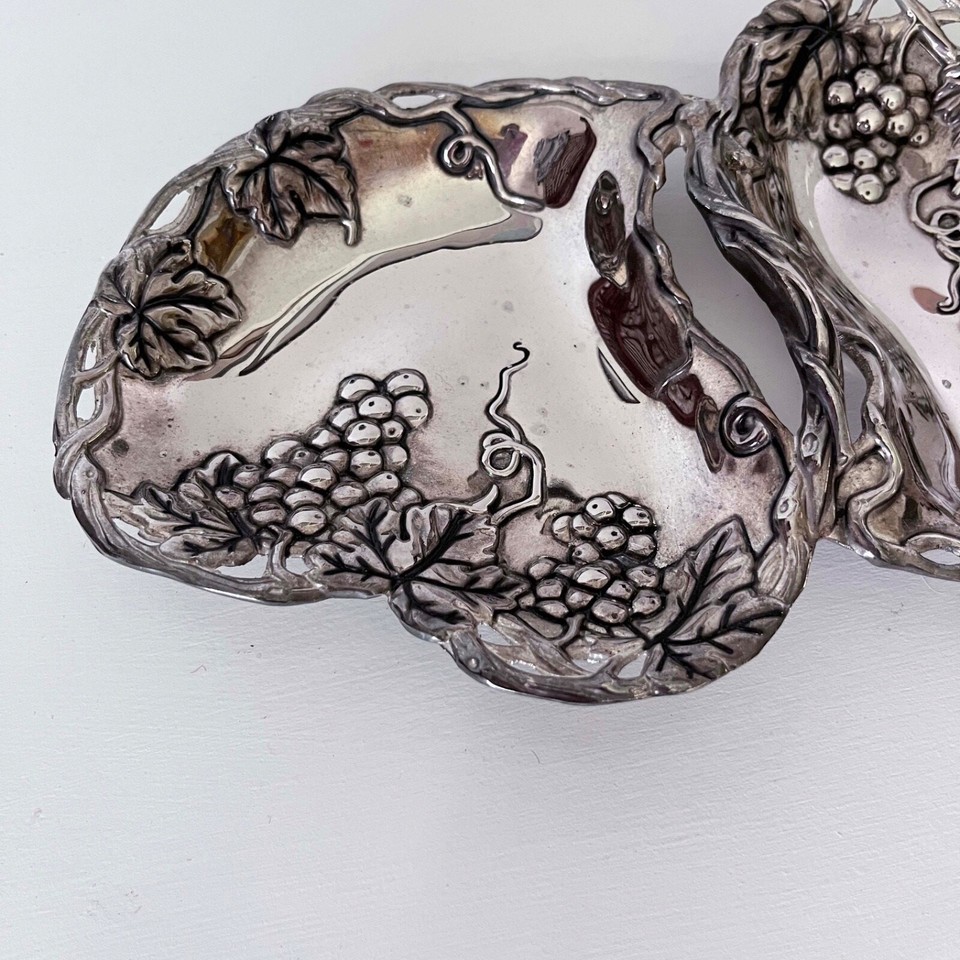 Godinger Silver Art Double Heart & Grape Embellished Silver Plated ...