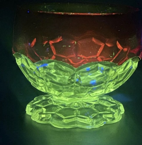 Vintage EAPG Ruby Flash Honeycomb Sugar Bowl That Glows Manganese. | eBay