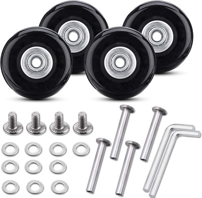Set of 4 Luggage Suitcase Replacement Wheels Repair kit 50x18mm | eBay