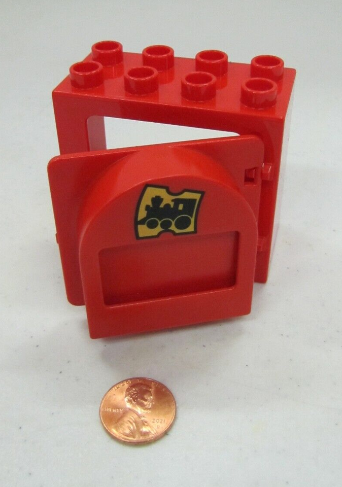 Lego Duplo Red Train Ticket Counter Slot Door Unit Building Block ...