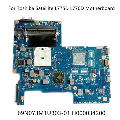 H000034200 For Toshiba Satellite L775 Motherboard 69N0Y3M1UB03-01 100% ...
