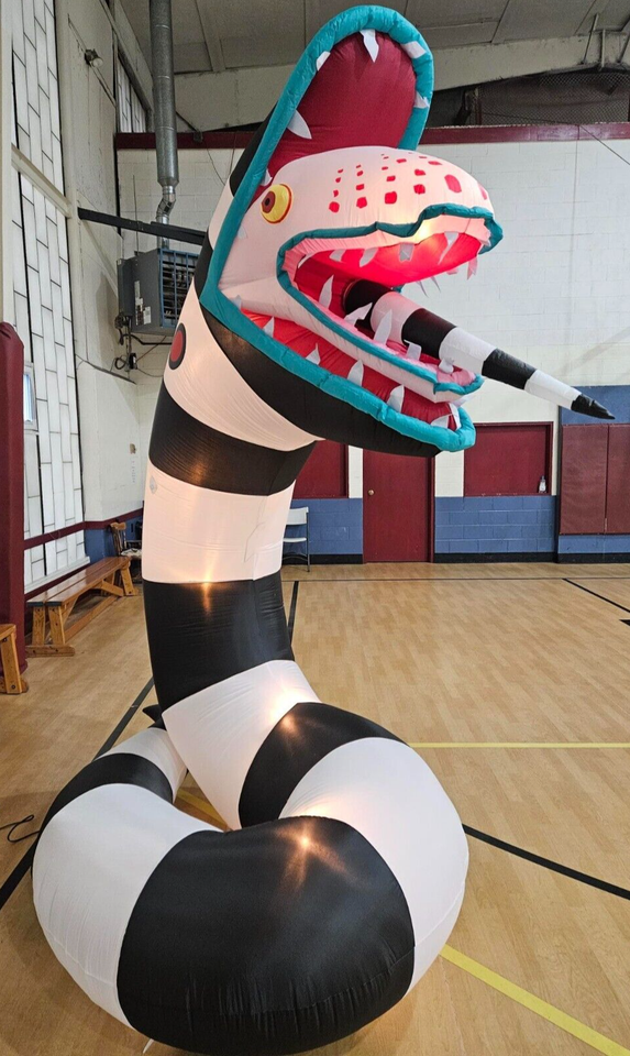 Gemmy 9.5ft Tall Beetlejuice Animated Sandworm Halloween Inflatable | eBay