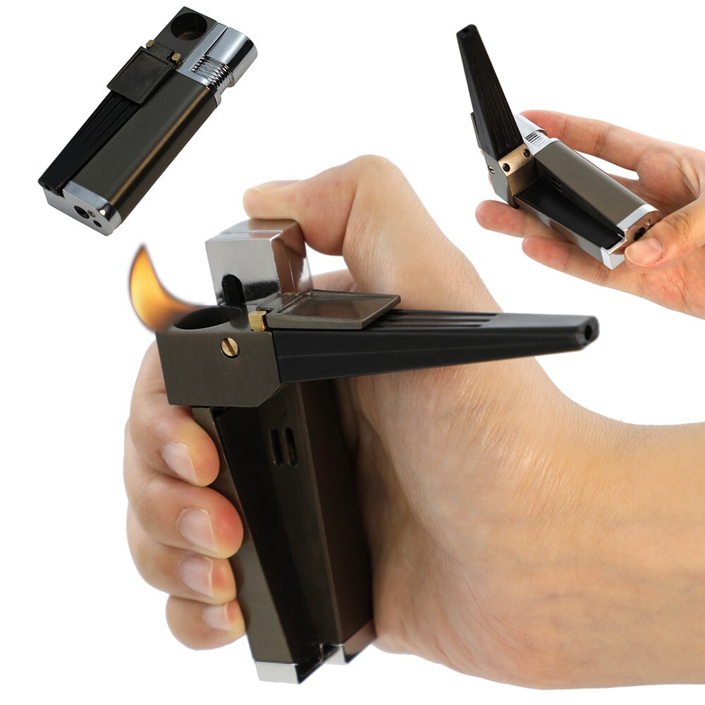 2 in 1 Metal Lighter with Pipe Foldable Portable Lighter Upgrade Hitter ...