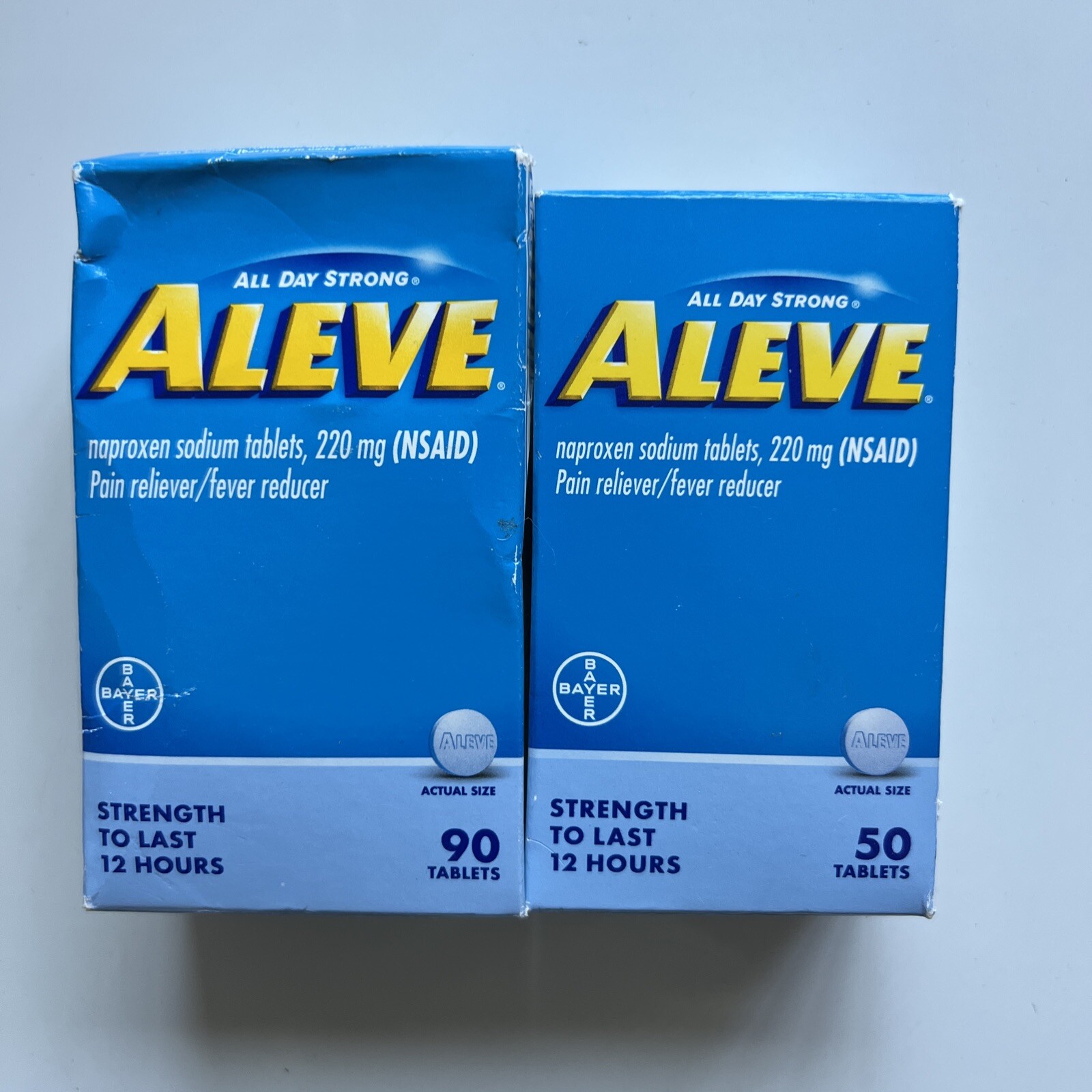 Aleve Naproxen Sodium Pain Reliever Tablets 90 count EXP06/24 COMBO ...
