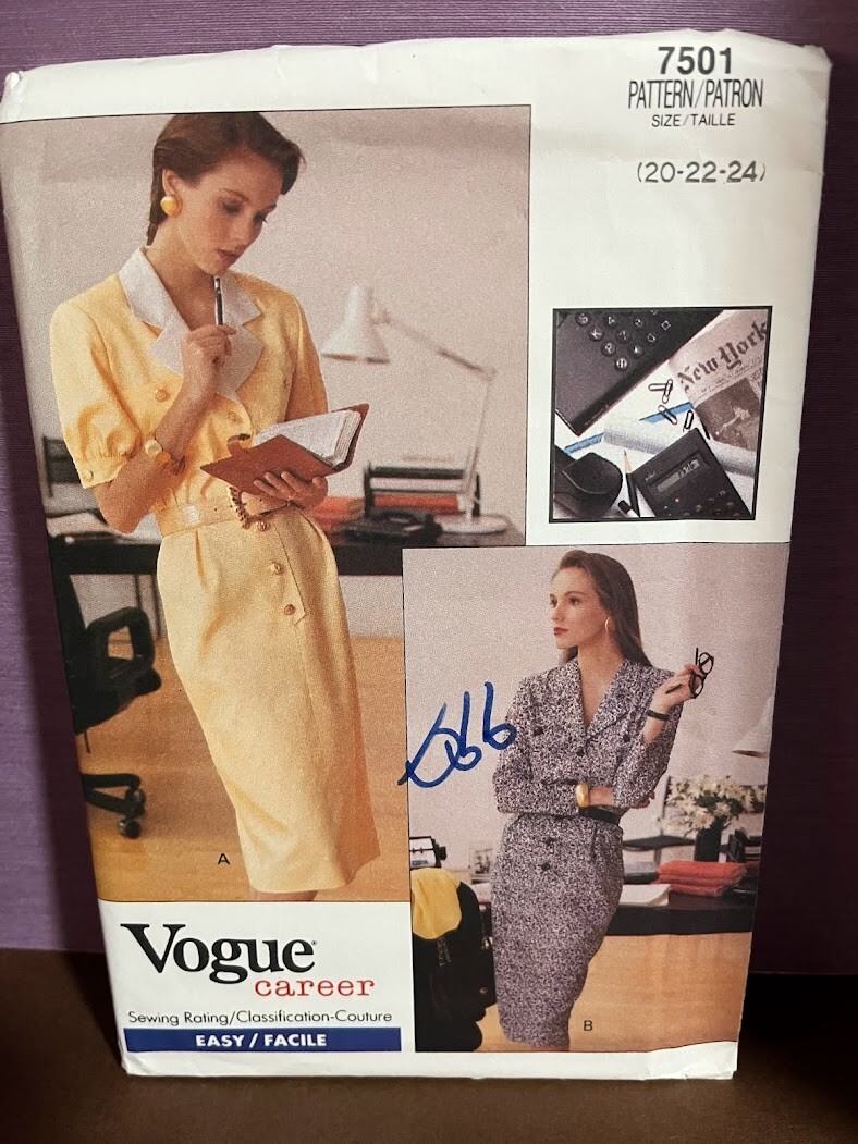 Vogue 7501 Dress sz 20-24 | eBay