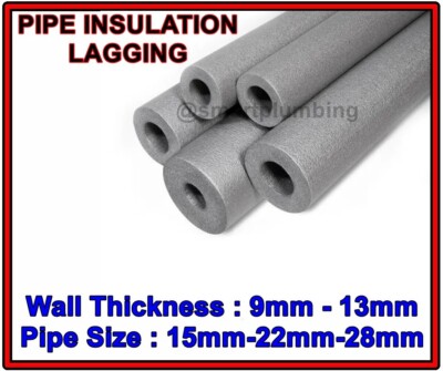 Pipe Insulation Climaflex Foam Lagging 15mm 22mm 28mm x 9mm & 13mm 1 ...