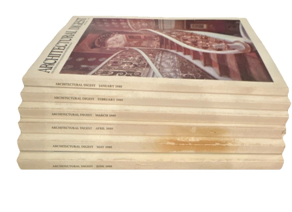 Vintage Architectural Digest Magazine - Lot of 6 Jan-June 1985 | eBay
