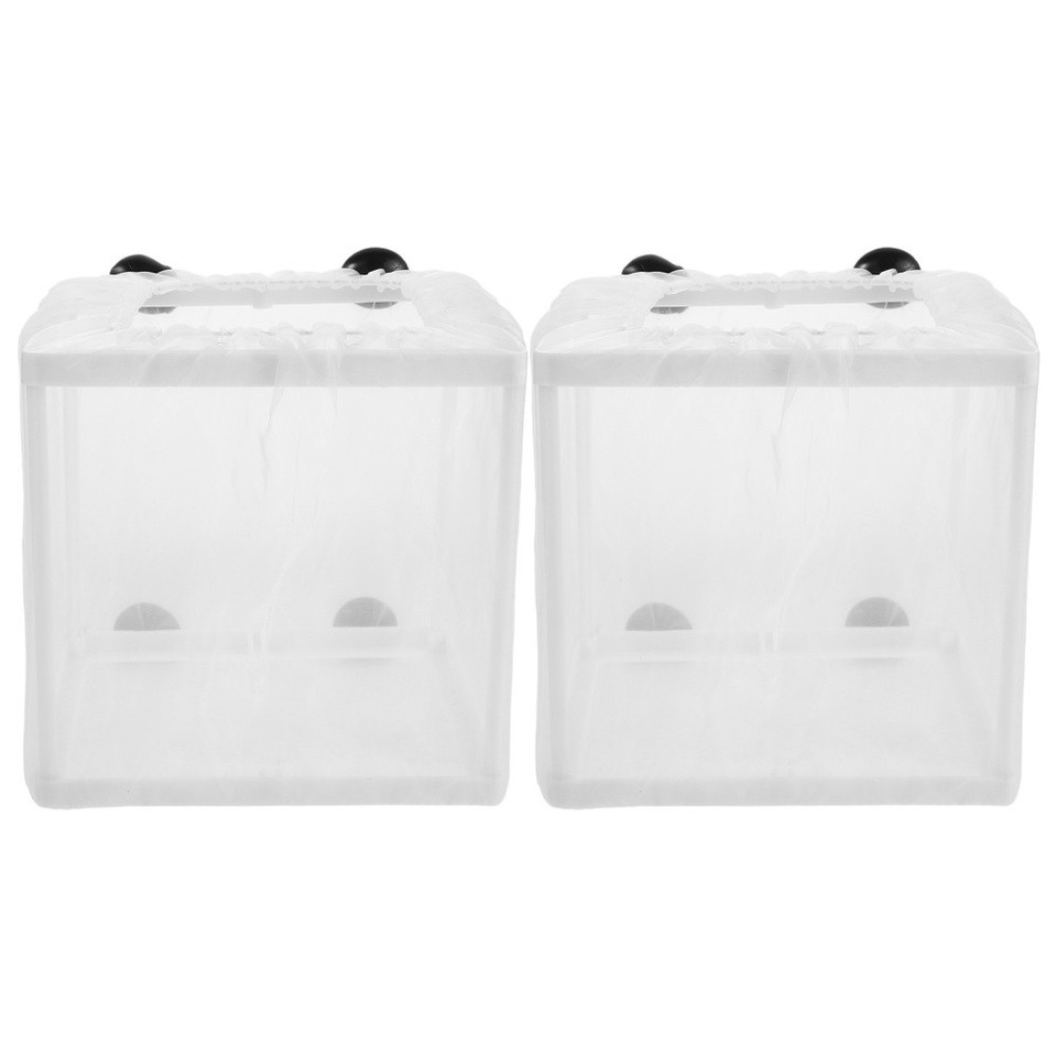 2 Pcs Pet Breeding Box Cage Fish Separator for Aquarium Hatching ...