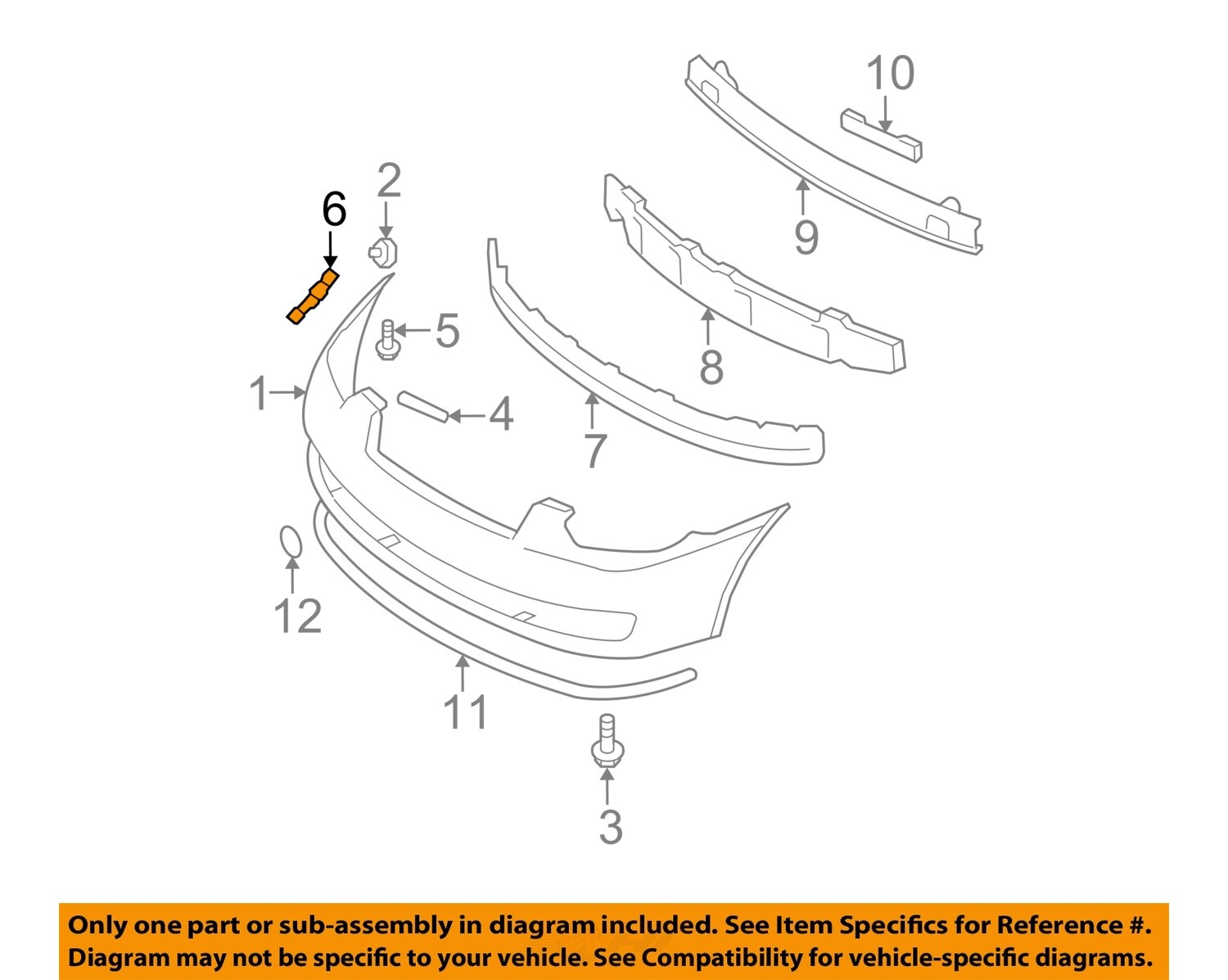Hyundai OEM 06-11 Accent Front Bumper-bracket Left 865911E000 for sale ...