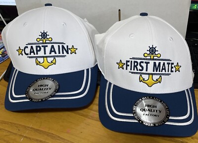 Captain Hat for Men Women,Cool Boat One Size 03.captain & First Mate ...