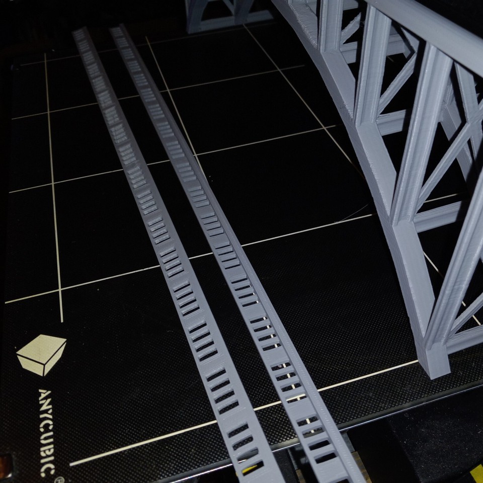 18" Big HO Scale two Lane Vehicle or Train Truss Arch Bridge 3D Printed ...