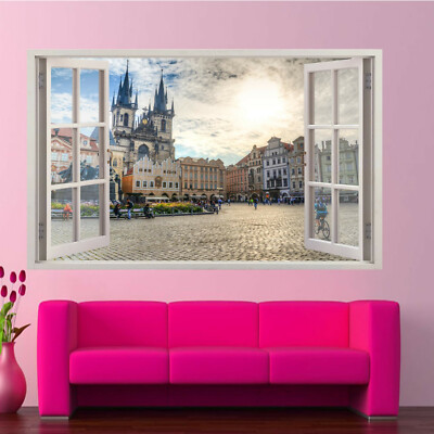 Czech Republic Prague Wall Sticker Transfer Art Mural Decal Poster ...