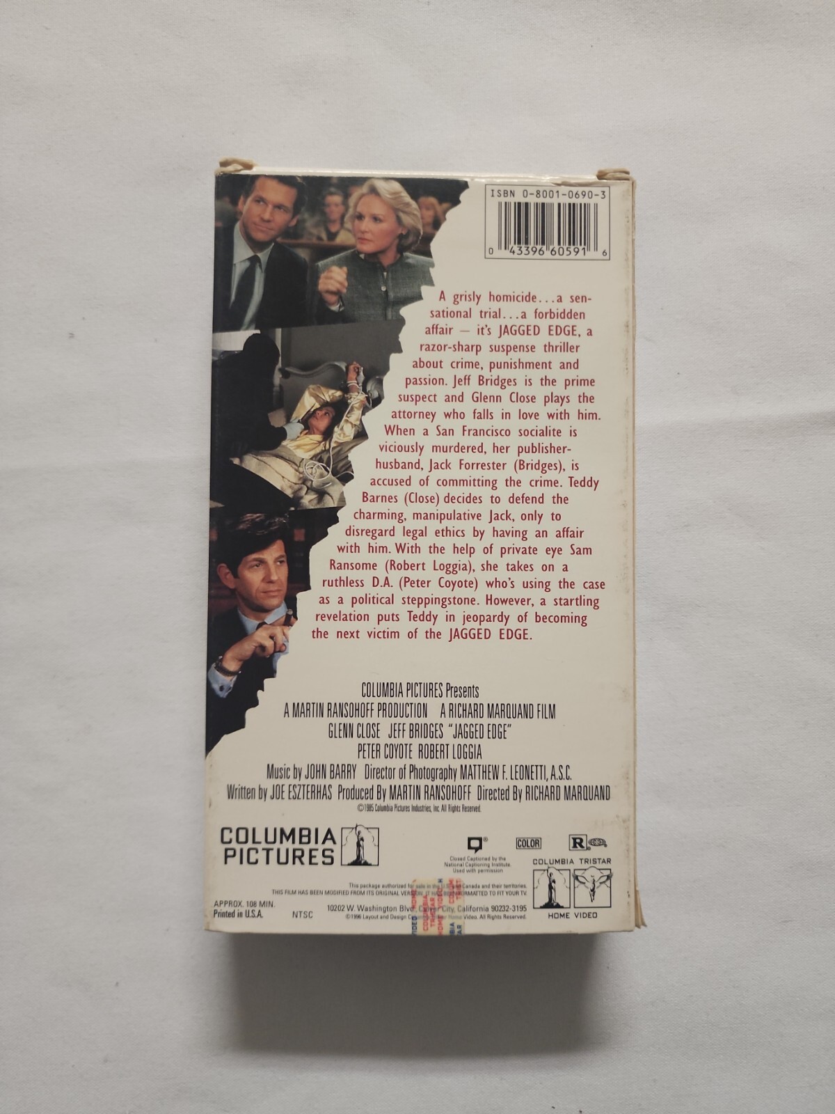 JAGGED EDGE VHS Tape, COMPLETE/TESTED SEE PHOTOS (VHS59) | eBay