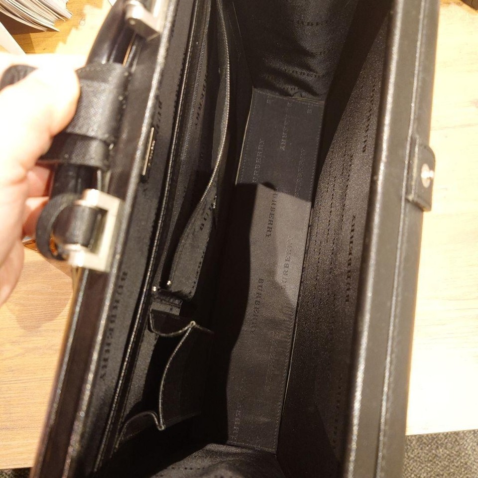 Burberry leather business bag black BURBERRY | eBay Australia
