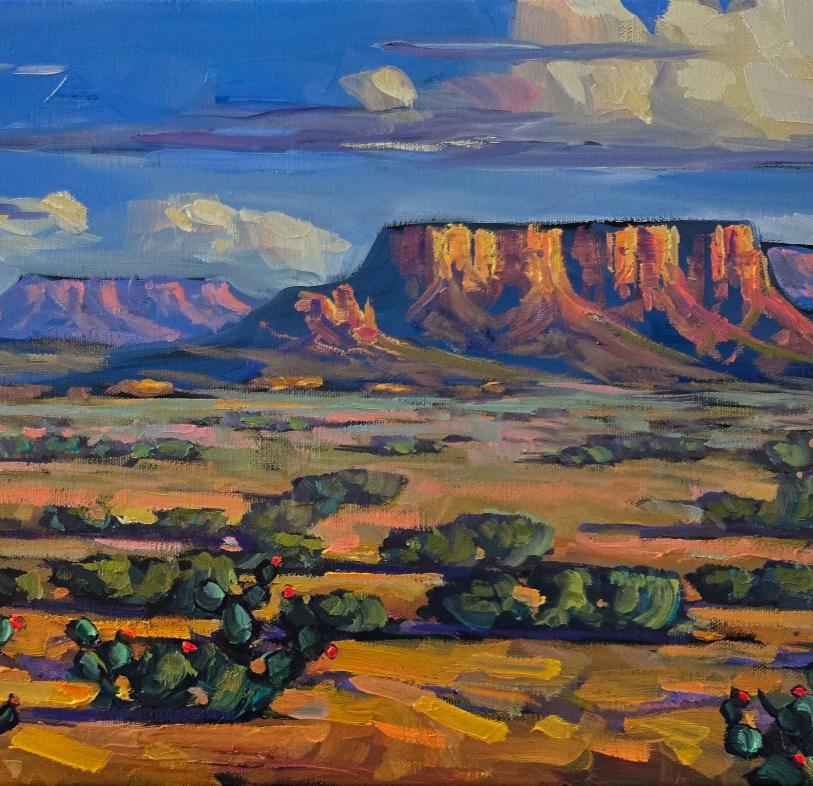 New Large Painting Impressionism Art Original Moody Desert Landscape ...