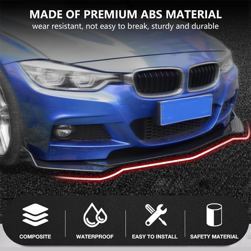 For Genesis G70 G80 Sedan Carbon Front Bumper Splitter Spoiler Lip ...