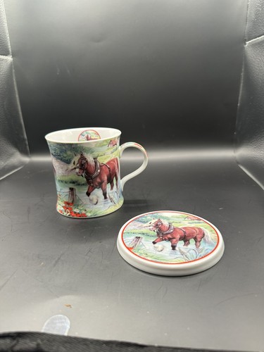 A vintage Oscar & Bromley “Gentle Giants” china cup and SAUSER/ lid ...