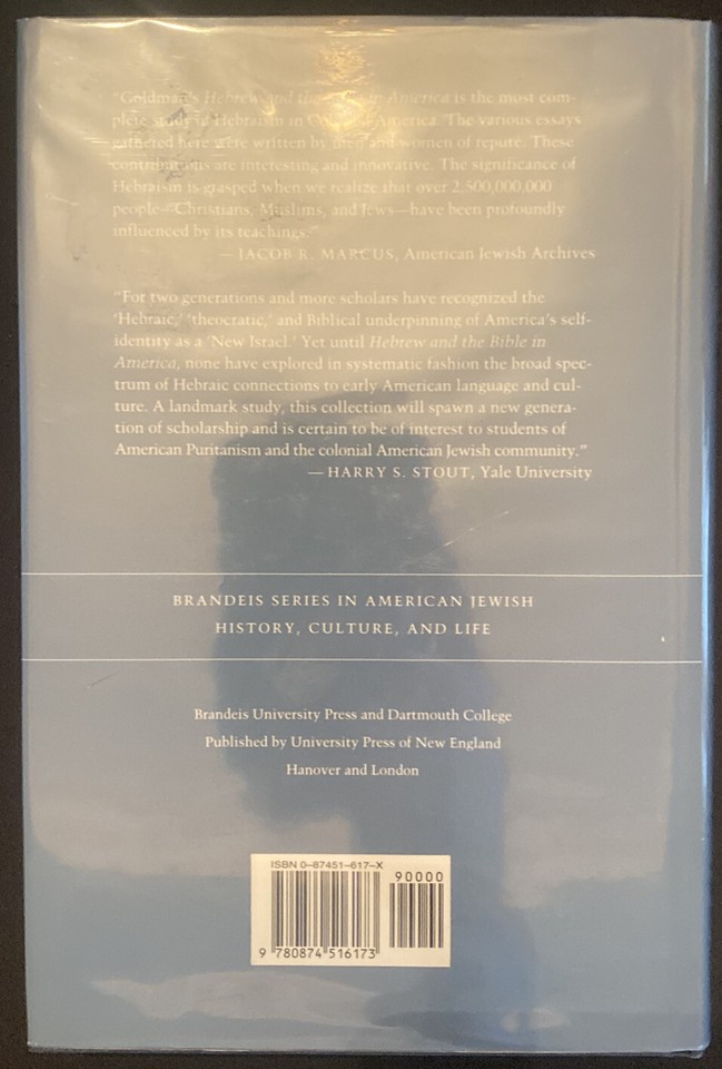 Hebrew and the Bible in America : The First Two Centuries by Shalom ...
