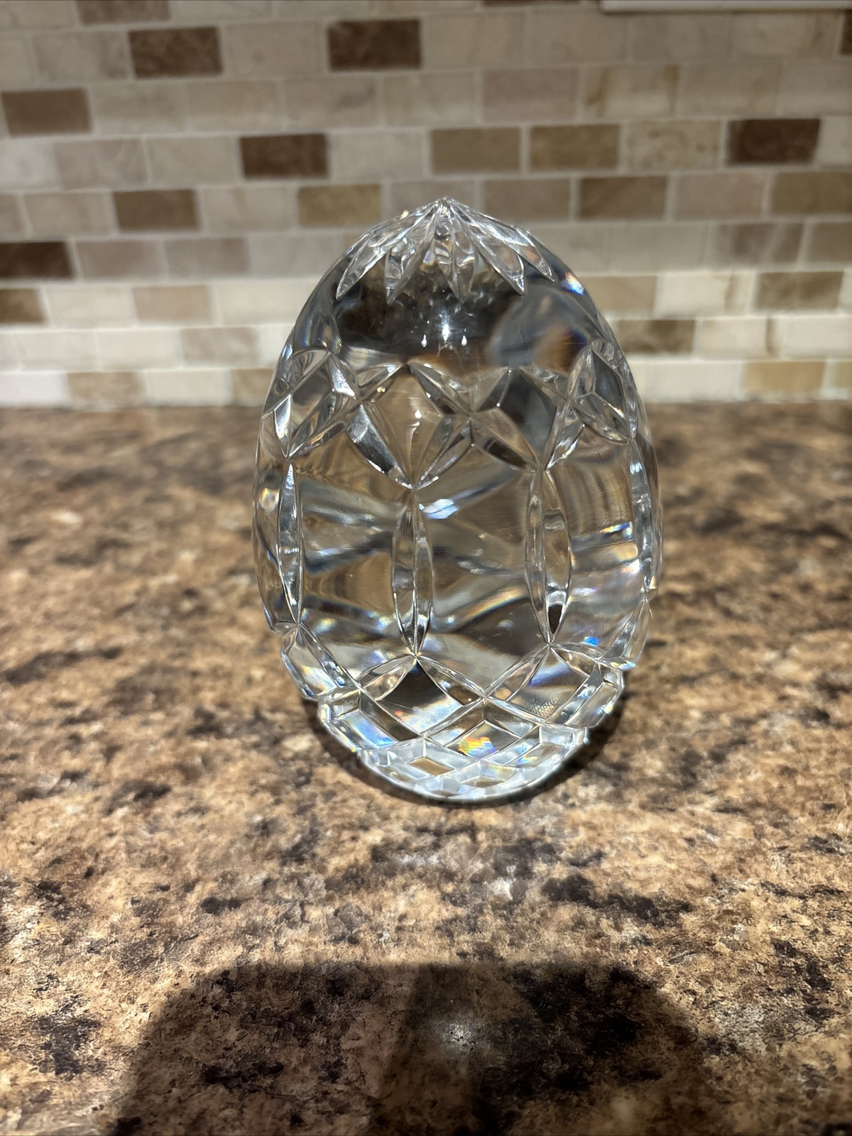 Hand Cut 24% Lead Crystal Egg Paperweight Made in Poland | eBay