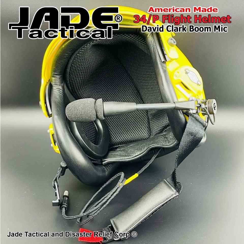 “NEW” HGU-GENTEX 34/P XL Canary Yellow Jet Pilot Flight Helmet 12/P ...