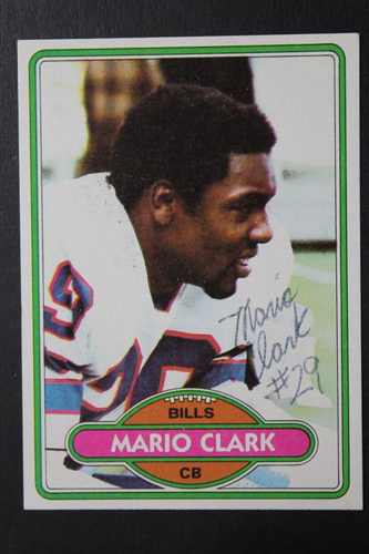 Mario Clark Buffalo Bills Autograph 1980 Topps #191 Signed NFL Card ...