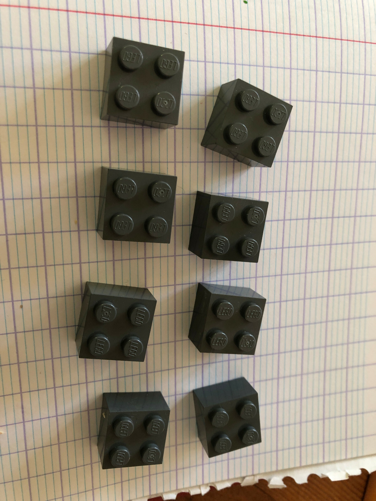 Lego 3003 brick 2 x 2 gris foncé Md stone 8 pièces | eBay