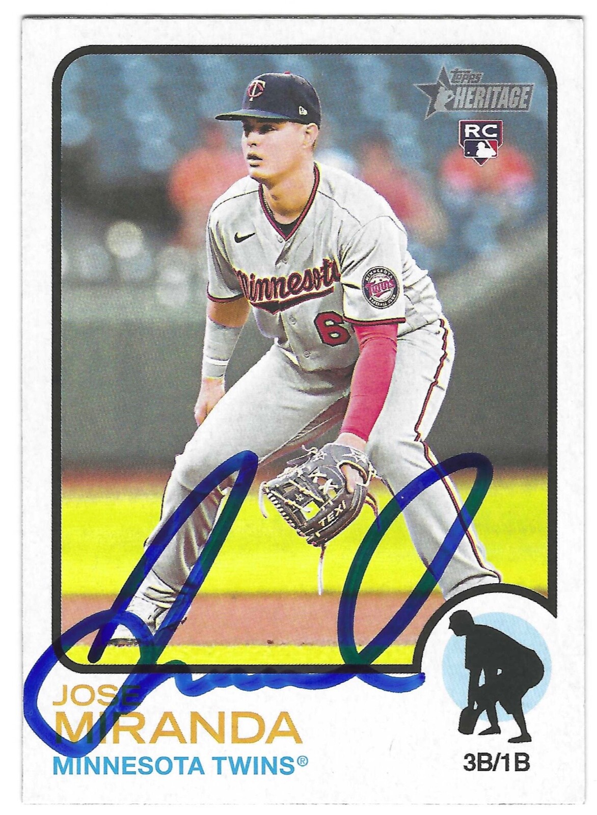 JOSE MIRANDA SIGNED AUTOGRAPHED 2022 TOPPS HERITAGE RC BASEBALL CARD ...