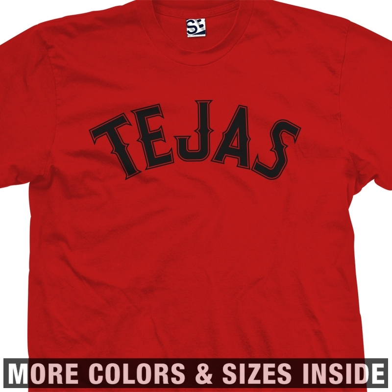 Tejas Ranger Shirt | Baseball Style Font Letters TX Texas Unisex | eBay