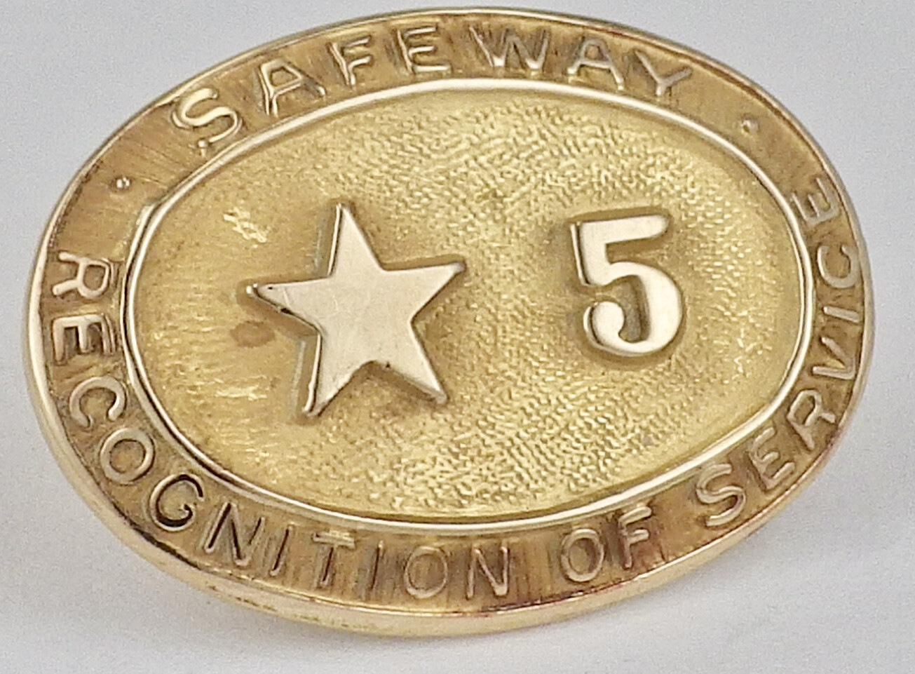 Vintage 10K Yellow Gold Safeway Grocery Store 5 Year Employee Service ...