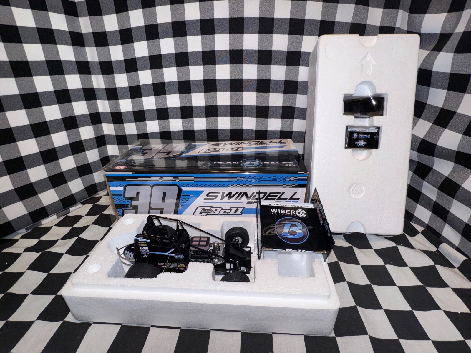 AUTOGRAPHED 2023 CHRISTOPHER BELL SWINDELL LABS 1/18 SPRINT CAR BY ACME ...