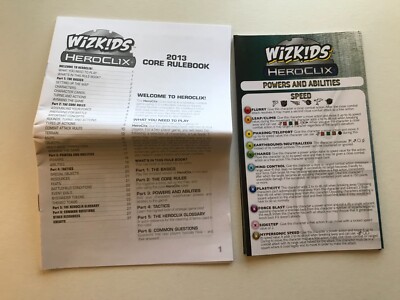 2013 RULEBOOK & PAC Powers and Abilities Card HeroClix Rules | eBay