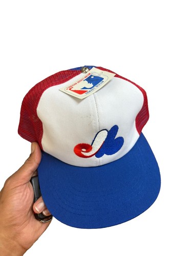 Montreal Expos Vtg 90s Sports Specialties White MLB Logo Snapback Hat ...