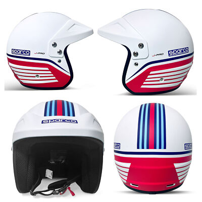 Sparco J-PRO Open Face Helmet Martini Racing Special Edition Track Day ...