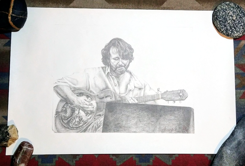 John JB Bell Widespread Panic Vintage Original Drawing Jessie Rae ...