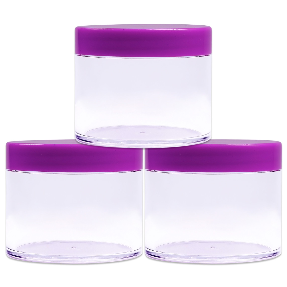 3 Pieces 2Oz/60g/60ml HQ Acrylic Leak Proof Clear Container Jars w ...