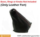 Manual Shift Boot Leather Synthetic for Honda Civic Si 06-11 Red Stitch ...