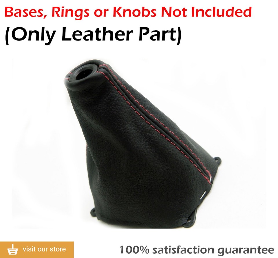 Manual Shift Boot Leather Synthetic for Honda Civic Si 06-11 Red Stitch ...